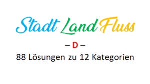ᐅ 88 Stadt Land Fluss mit – D – Lösungen